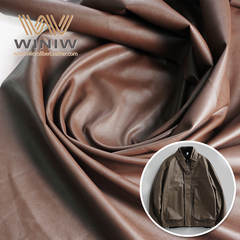 Smooth Micro Fiber Leather Faux Pu Coated Garments Material For Coats